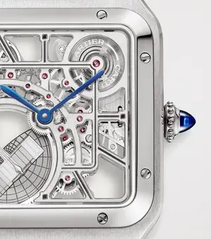 Cartier Stainless Steel Santos-dumont Skeleton Watch