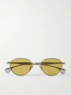 Bottega Veneta Round Frame Sunglasses - Silver