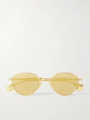 Bottega Veneta Round-frame Sunglasses - Gold