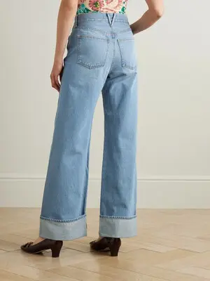 Veronica Beard Taylor High-rise Wide-leg Jeans