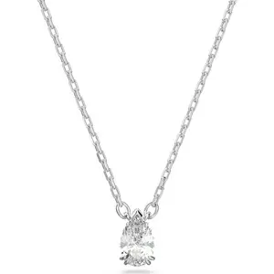 SWAROVSKI Stilla Pear Crystal Pendant Necklace - White