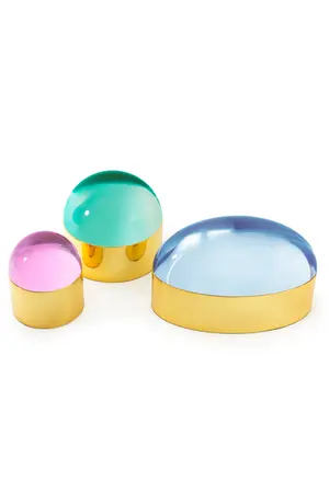 Jonathan Adler Brass Globo Box - Blue