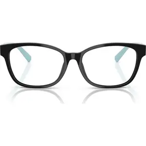 Tiffany & Co. 55mm Pillow Eyeglasses - Black/ Blue/ Demo Lens