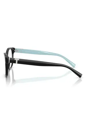 Tiffany & Co. 55mm Pillow Eyeglasses - Black/ Blue/ Demo Lens