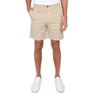 CON.STRUCT Slim Fit Solid Drawstring Shorts - Khaki