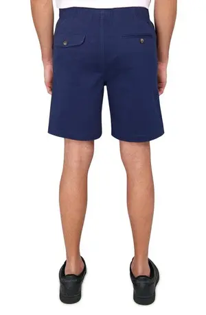 CON.STRUCT Slim Fit Solid Drawstring Shorts - Navy