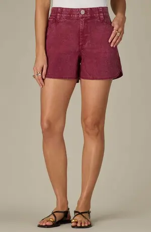 Wit & Wisdom Skyrise Dolphin Hem Denim Shorts - Syrah
