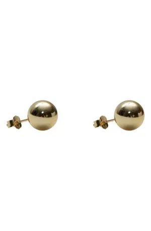 Argento Vivo Ball Stud Earrings Gold