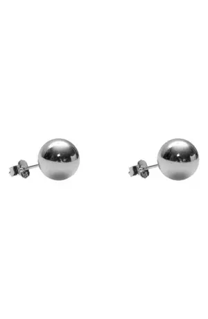 Argento Vivo Ball Stud Earrings - Silver