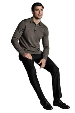 CHARLES TYRWHITT Slim Fit Natural Stretch Twill Suit Pants