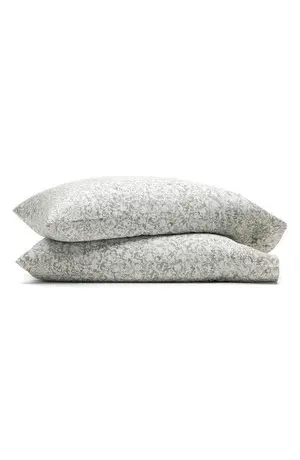 BOLL & BRANCH Signature Garden Print Hemmed Organic Cotton Set Of Pillowcases - Meadow
