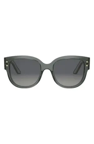 Dior Pacific B2i 54mm Gradient Butterfly Sunglasses - Shiny Dark Green/smoke
