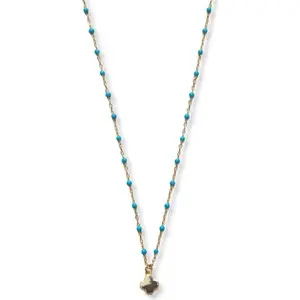 Argento Vivo Clover Enamel Bead Necklace - Gold