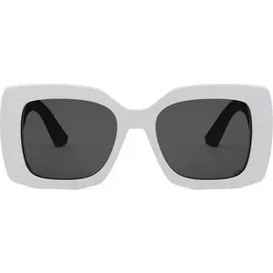 Dior Very S1i 54mm Square Sunglasses - White/ Other / Smoke