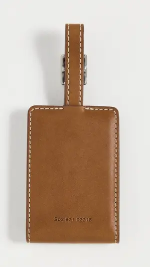 Shinola Leather Luggage Id Tag - Tan