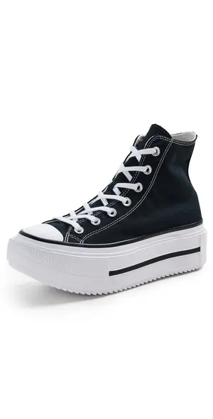 CONVERSE Chuck Taylor All Star Lift Double Stack Sneakers - Black/white/black