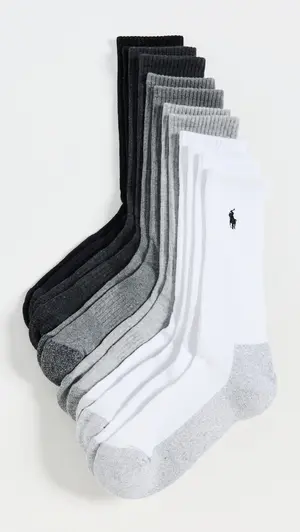 Polo Ralph Lauren Performance Crew Socks 6 Pack - Multi Whast