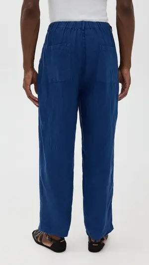 BATHER Linen Leisure Pants - Navy
