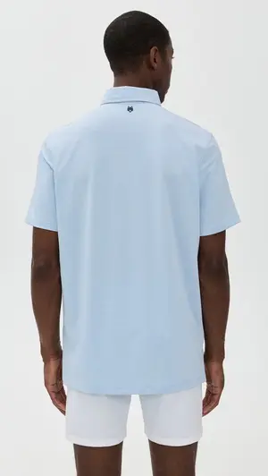 Greyson Saranac Striped Polo - Wolf Blue/arctic
