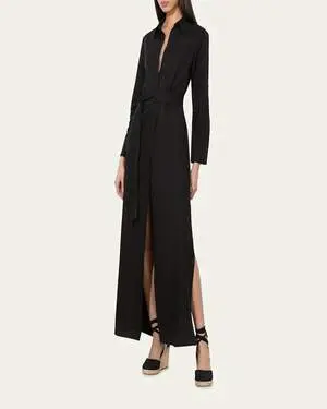 Alice + Olivia Chassidy Maxi Shirt Dress