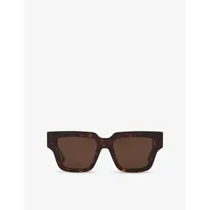 Bottega Veneta Bv1276s Rectangular Sunglasses - Brown