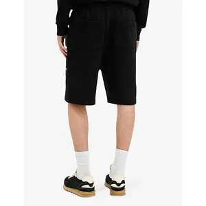 ALLSAINTS Branded-print Cotton-jersey Shorts - Jet Black