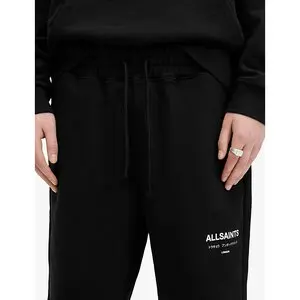 ALLSAINTS Branded-print Cotton-jersey Shorts - Jet Black