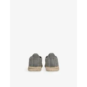 Zegna Triple Stitch Canvas Espadrilles - Grey