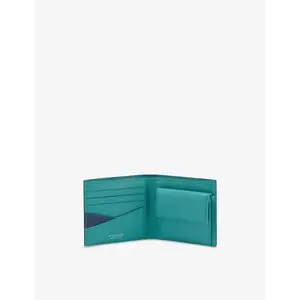 BVLGARI Logo-plaque Leather Wallet - Blue