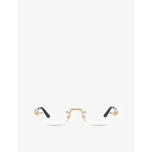 CARTIER Oval-frame Metal Optical Glasses - Gold