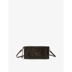 Prada Triangle-logo Small Leather Wallet 1 Size Green