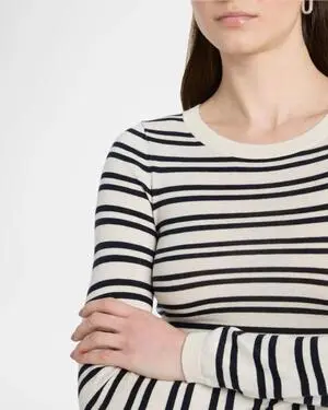 TWP Striped Knit Top - Midnight/ivory/dark