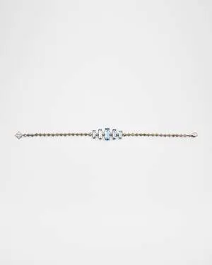 Stephen Dweck 18k Yellow Gold Diamond And Swiss Topaz Bracelet - Blue
