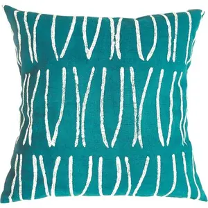 MBARE Sadza Lines Pillow Coverseychelles 18' - Teal