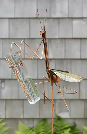 UNCOMMON GOODS Praying Mantis Rain Gauge