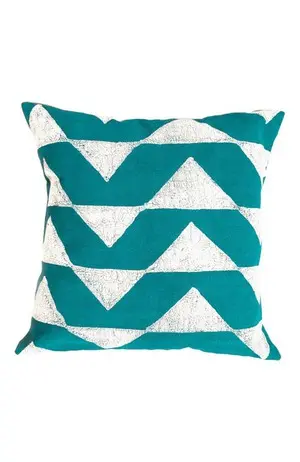 MBARE Sadza Triangles Pillow Coverseychelles 18' - Teal