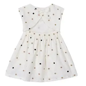 MAYORAL Embroidered Polka Dot Dress