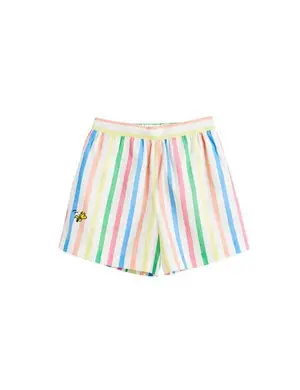 Chinti & Parker Striped Linen-cotton Shorts