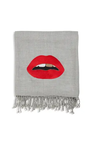 Jonathan Adler Lips Embellished Throw