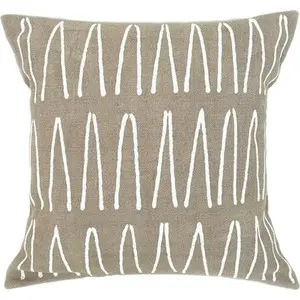 MBARE Sadza Lines Pillow Coversavanna 18" - Beige