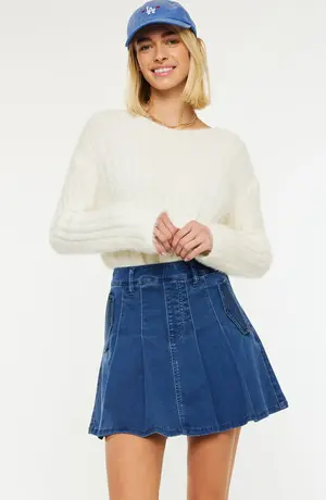 KANCAN Sandy High Rise Pleated Mini Skort