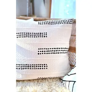 MBARE Boho Dots Sadza Pillow Cover 46cm - White