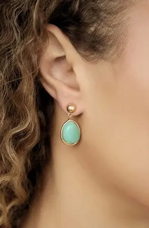 Ettika Amazonite Orb Drop Earrings