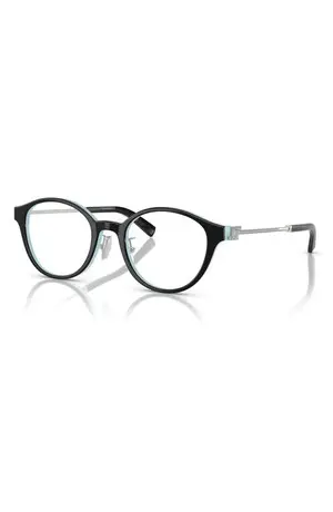 Tiffany & Co. 48mm Round Eyeglasses - Black On Tiffany Blue