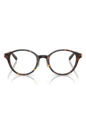 Tiffany & Co. 48mm Round Eyeglasses - Havana /demo Lens