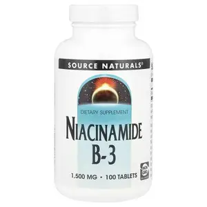 SOURCE NATURALS Niacinamide B3 1500mg 100 Tablets - One-color