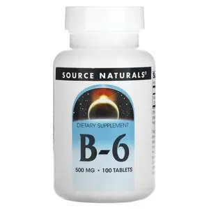 SOURCE NATURALS B-6 Immune System Support 500mg 100 Tablets - One-color