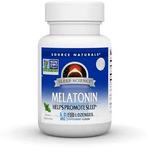 SOURCE NATURALS Melatonin 5mg Peppermint Lozenges 100 Lozenges - One-color