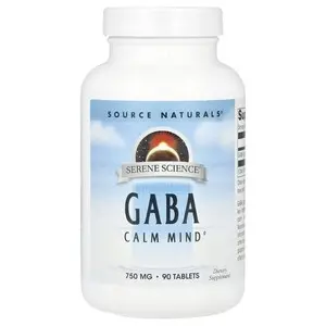 SOURCE NATURALS Gaba 750mg 90 Tablets - One-color