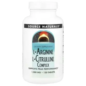 SOURCE NATURALS L-arginine L-citrulline Complex 120 Tablets - One-color